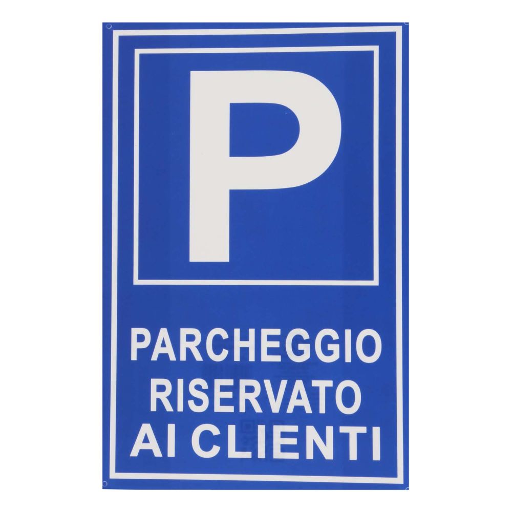 Cartello segnaletico Parcheggio Riservato ai clienti 20x30cm